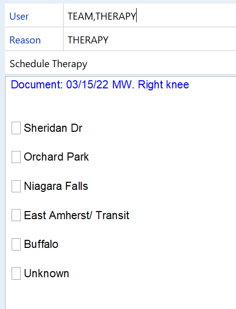 Therapy Triage – Medent Support
