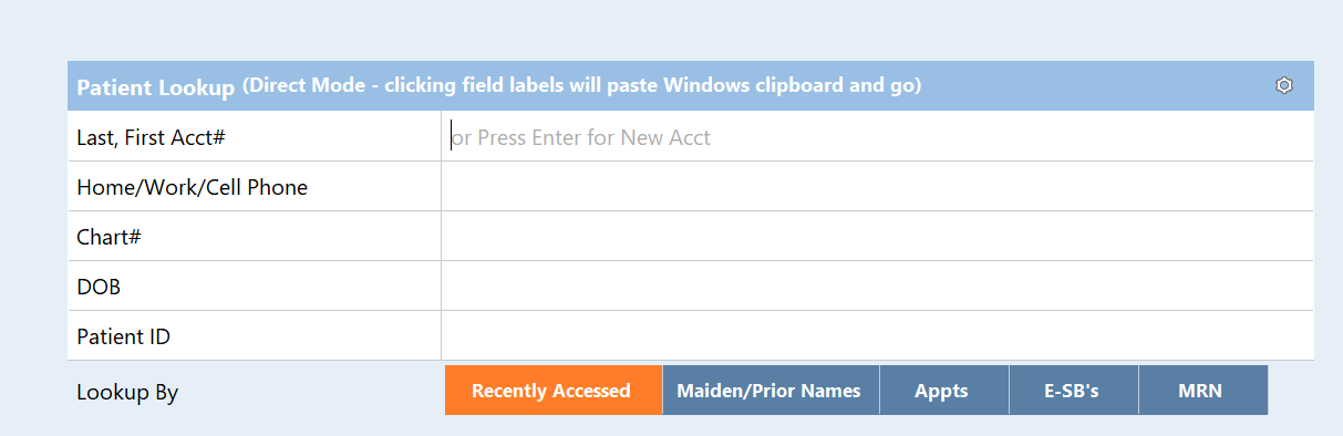 Entering a New Patient into Medent – Medent Support