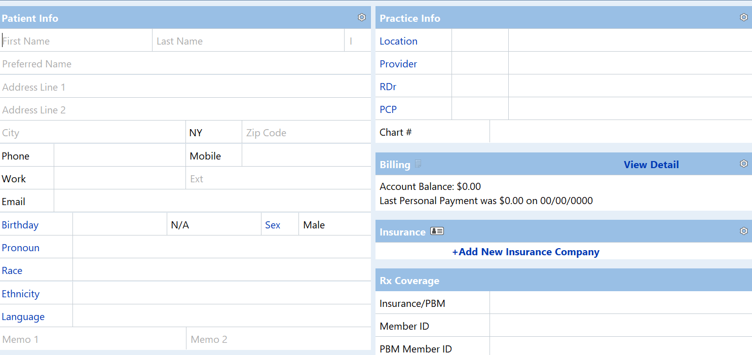 Entering a New Patient into Medent – Medent Support